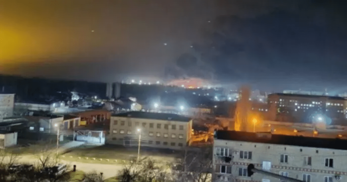 Watch: oil depot in Krasnodar region of Russia burns after drone attack